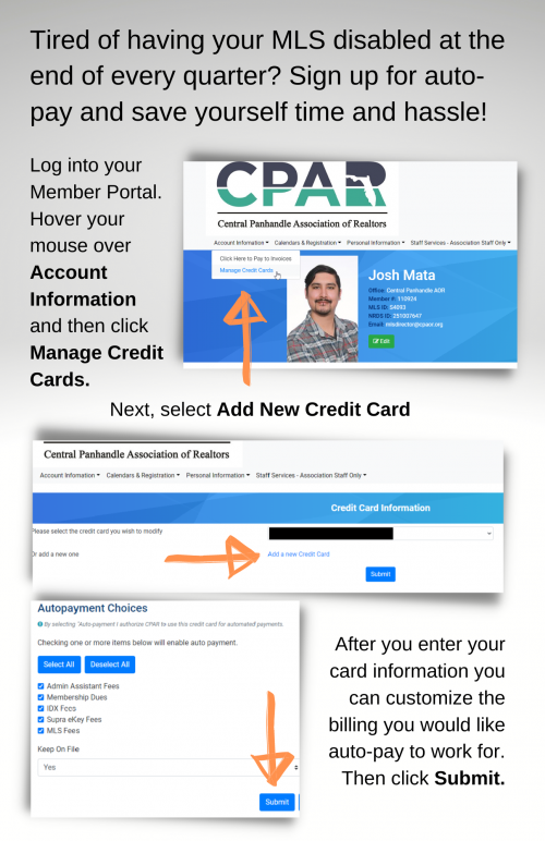 Billing Info & FAQ - Central Panhandle Association of REALTORS